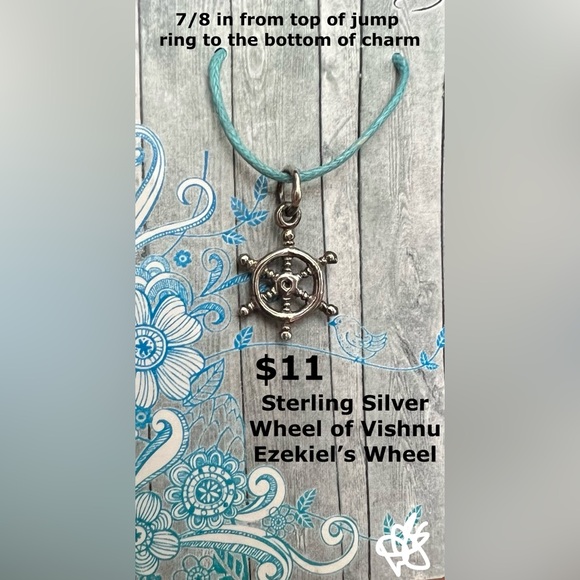 Jewelry | Sterling Silver Pendant Wheel Of Vishnu Ezekiel Wheel | Poshmark